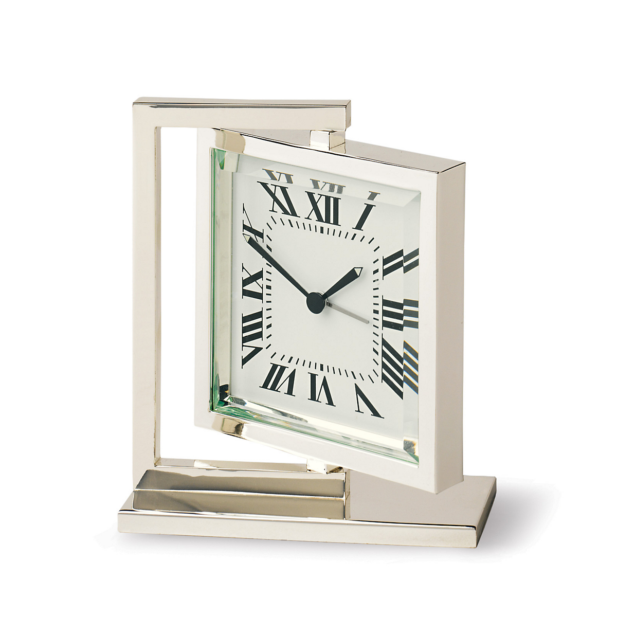 Silver Plate Swivel Alarm Clock | Gump's Silver Plate Swivel Alarm Clock | Gump's