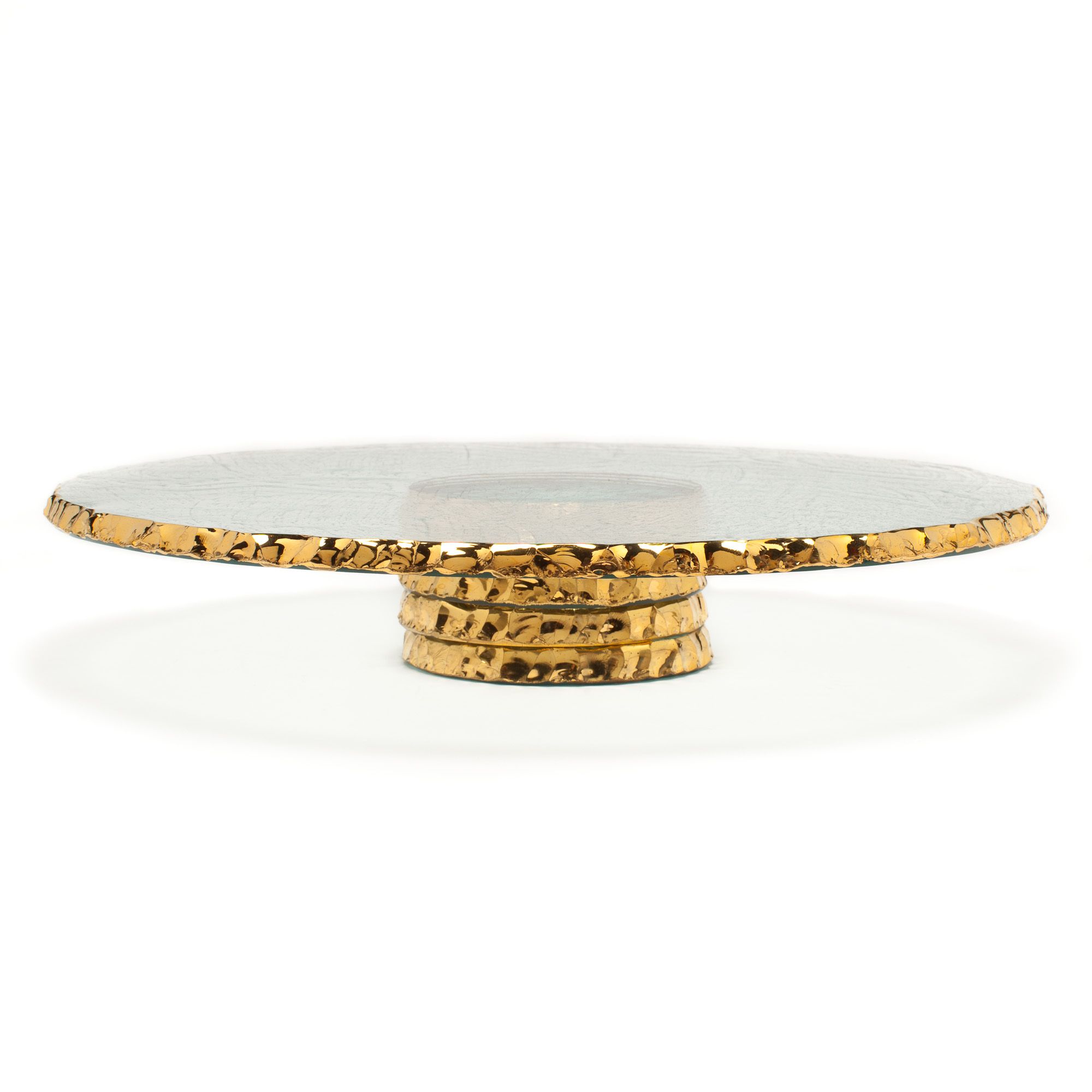 Annieglass Edgey Gold Cakestand Gumps
