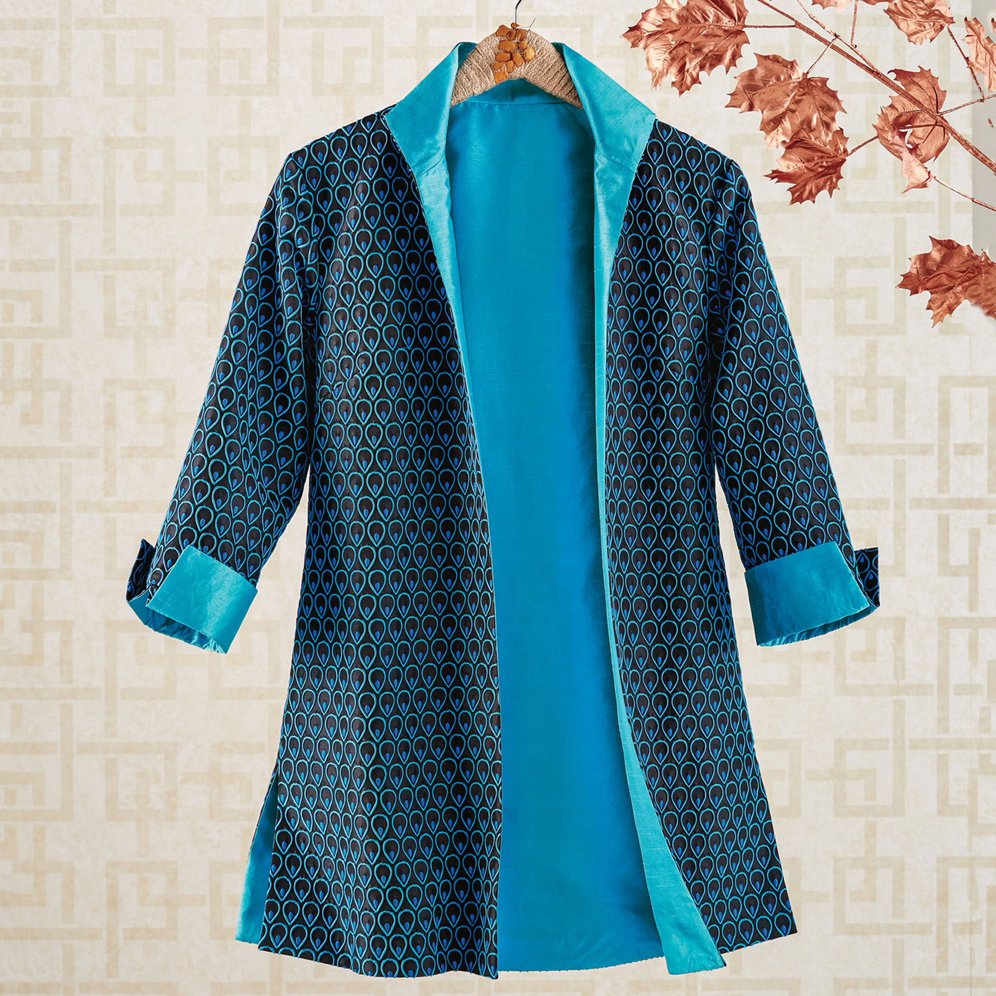 Embroidered Peacock Jacket Gumps
