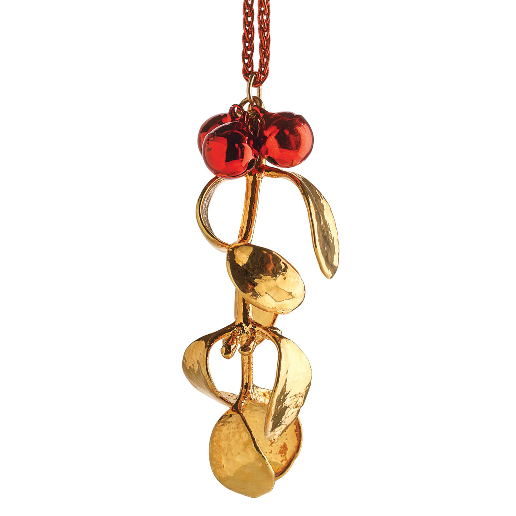 Gold Mistletoe Christmas Ornament | Gump's